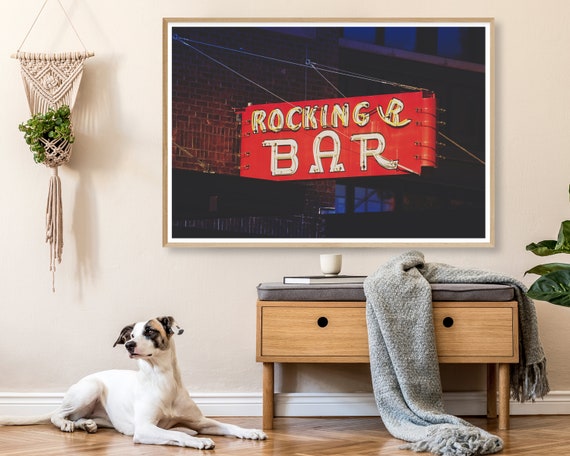Neon Bar Sign Photography Print | Rocking R Bar | Bozeman | Montana ...