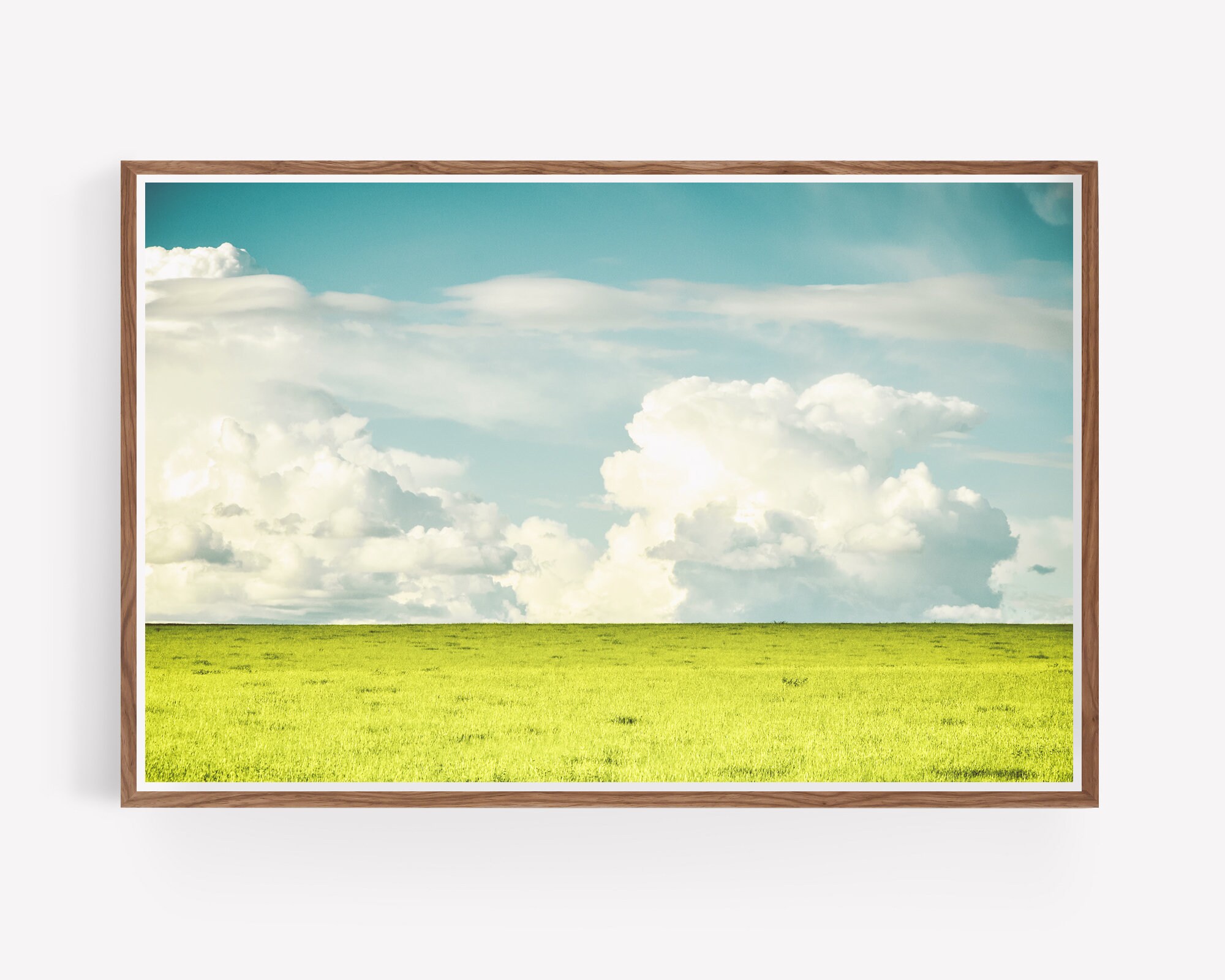 Colorful Countryside Field and Clouds Photography - peaceful nature ...