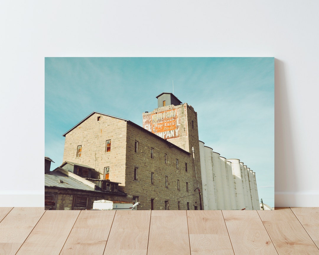 Old Stone Grain Elevator Wall Art - Rustic Decor - Farmhouse Decor ...