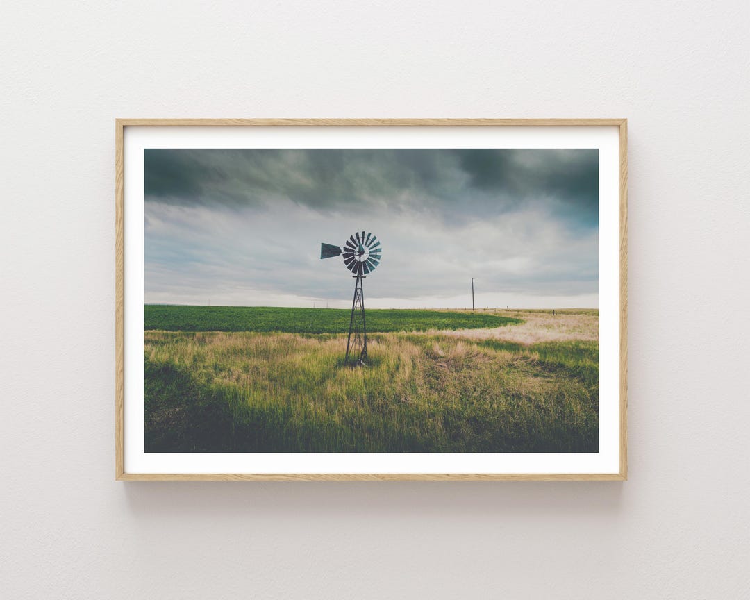 Old Windmill Western Landscape Photography - Large Wall Art - Nature ...