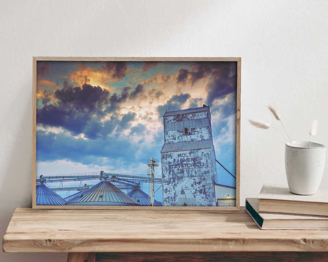 Rustic Decor - Grain Elevator Wall Art - Landscape Wall Art - Nature ...