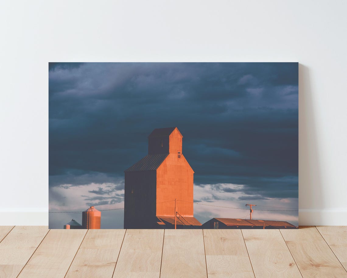 Sunset Grain Elevator Nature Photography - Western Landscape ...
