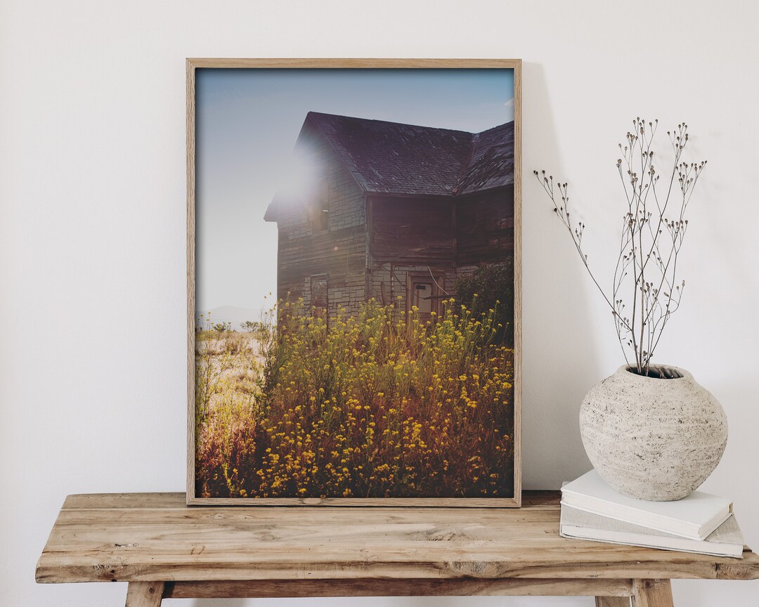 Rustic Decor - Old Farmhouse - Landscape Wall Art - Farmhouse Decor ...