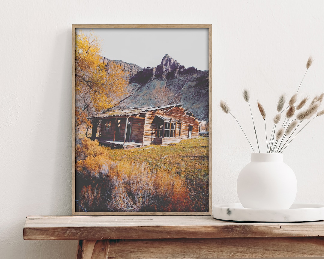 Rustic Decor - Old Cabin - Landscape Wall Art - Cabin Decor - Large ...