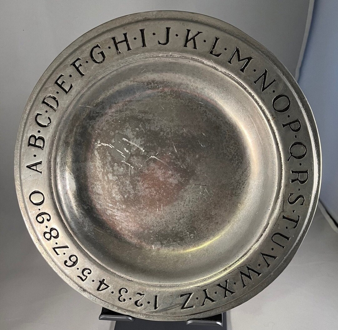 Vintage RWP Wilton Pewter Plate, Armetale Plate, Engraved Plate ...