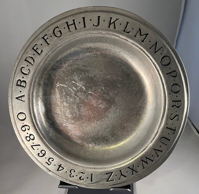 Vintage RWP Wilton Pewter Plate, Armetale Plate, Engraved Plate ...