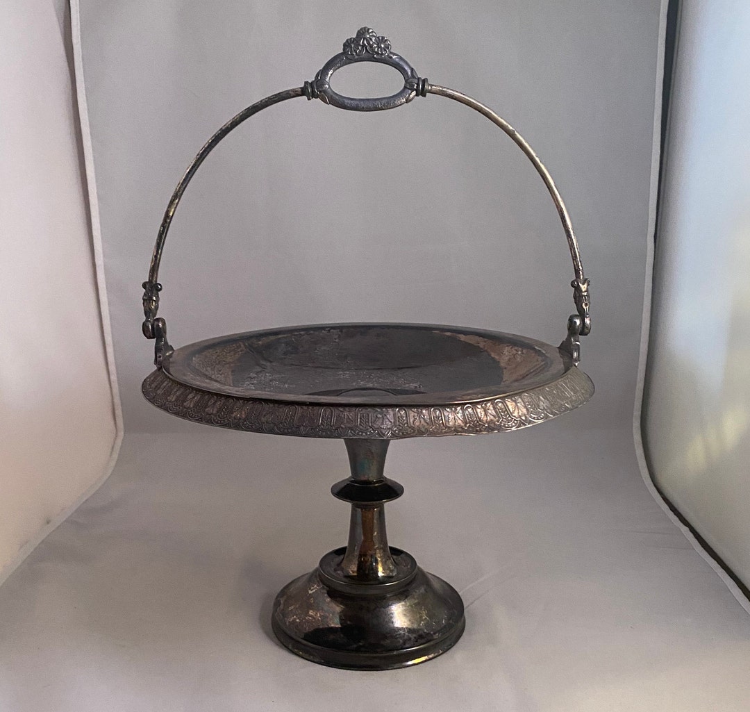 Meriden Silver Plate Quadruple Plate 1633 Pedestal Brides Basket ...