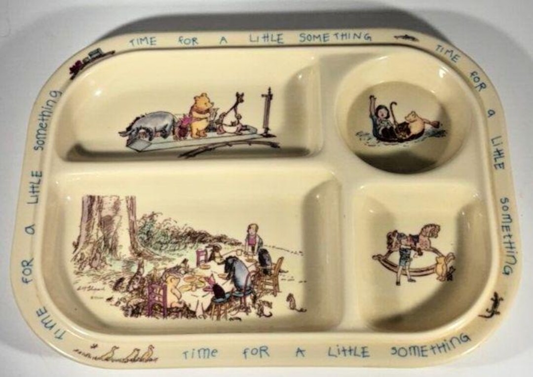 Vintage Winnie the Pooh Plate Sectioned Kids Plate Nostalgic - Etsy