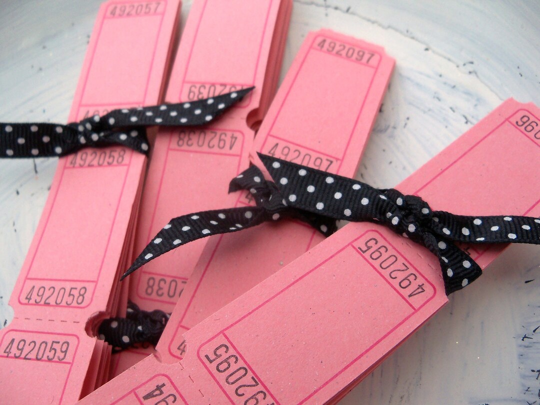 100 Blank Carnival Tickets - Powder Pink - Etsy