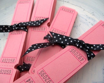 100 Blank Carnival Tickets - Hot Pink - Etsy