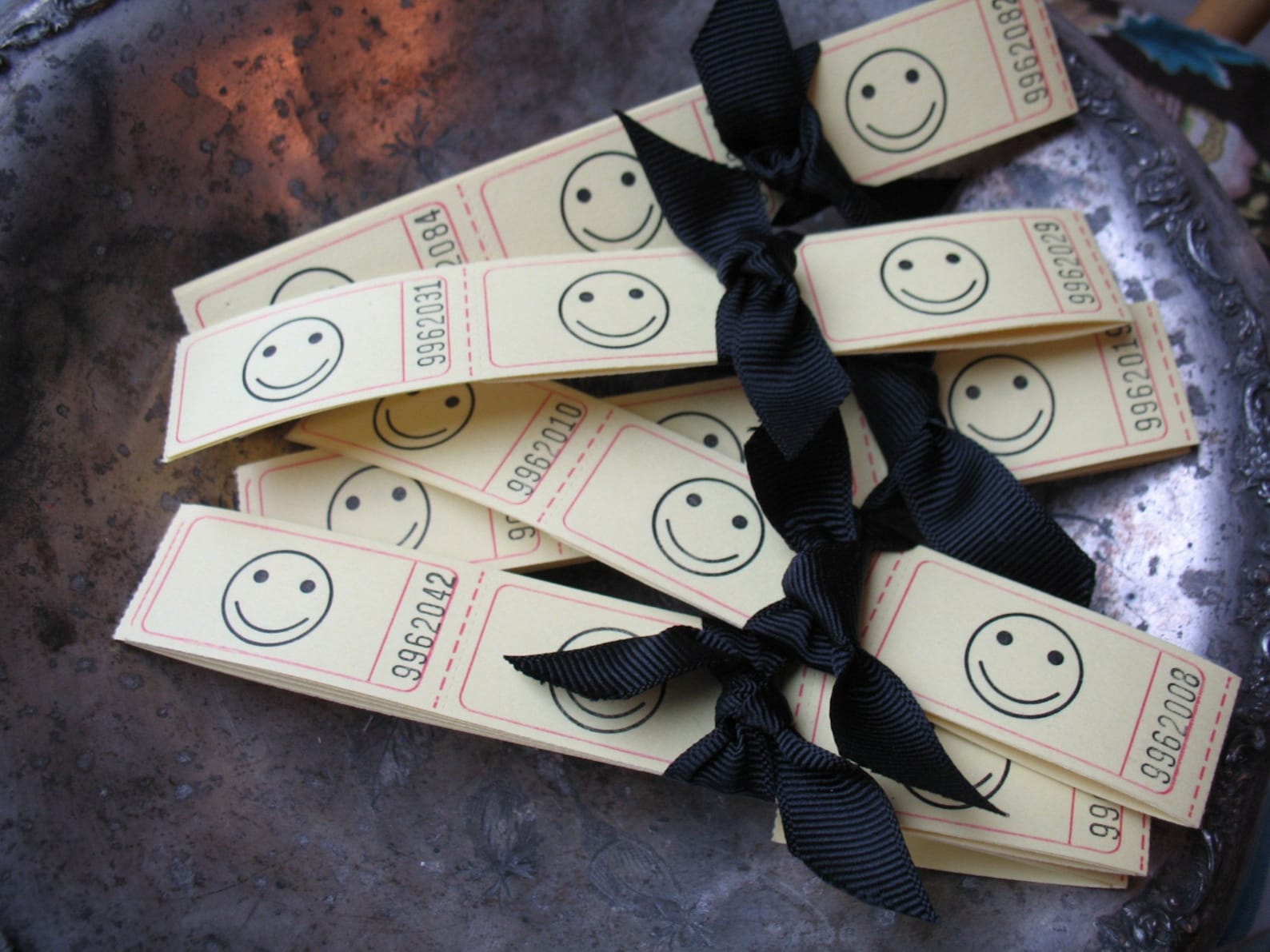 20 Smiley Face Carnival Tickets - Happy Yellow - Etsy
