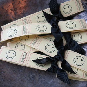 20 Smiley Face Carnival Tickets - Happy Yellow - Etsy