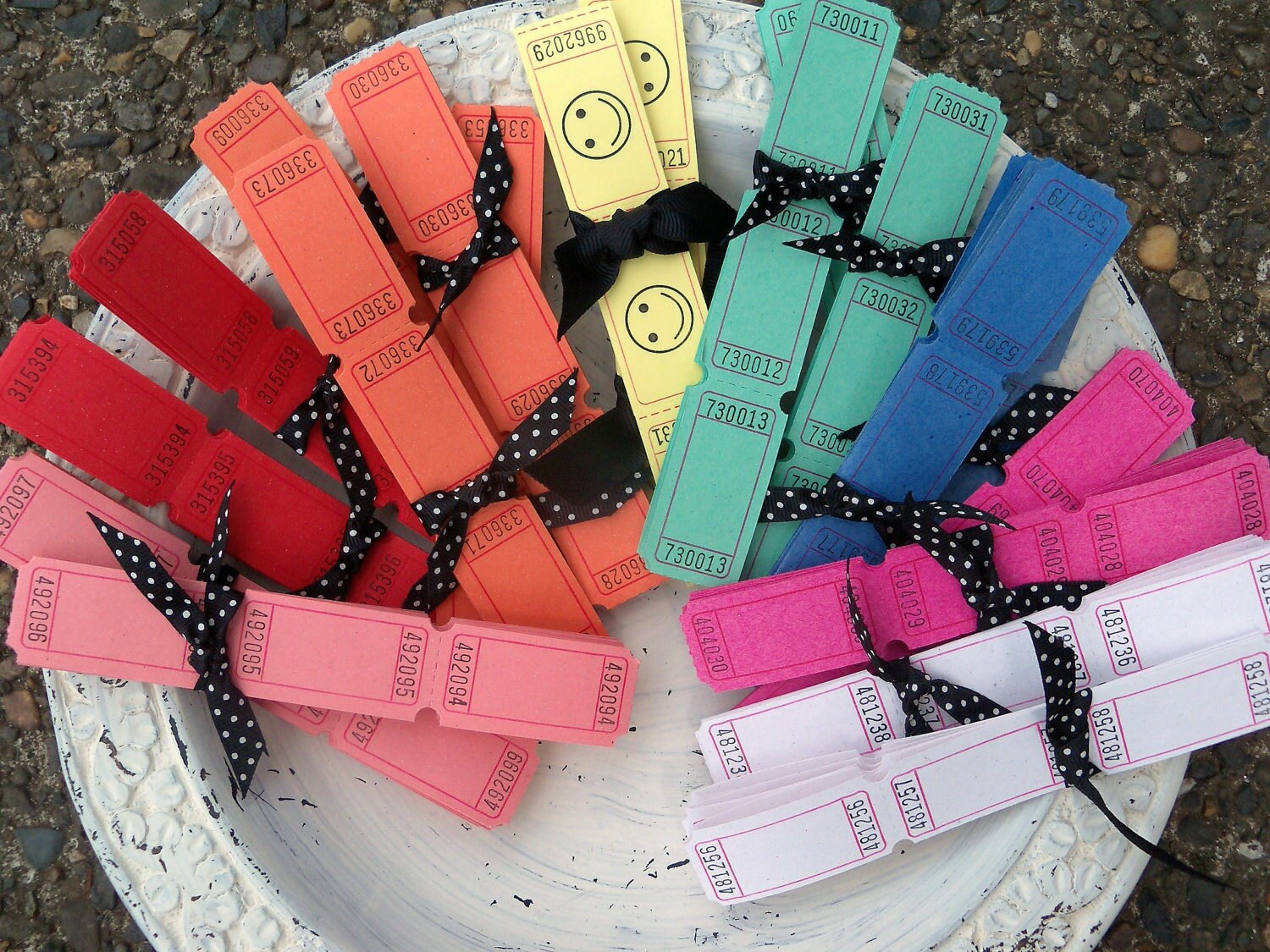 100 Smiley Face Carnival Tickets - Happy Yellow - Etsy