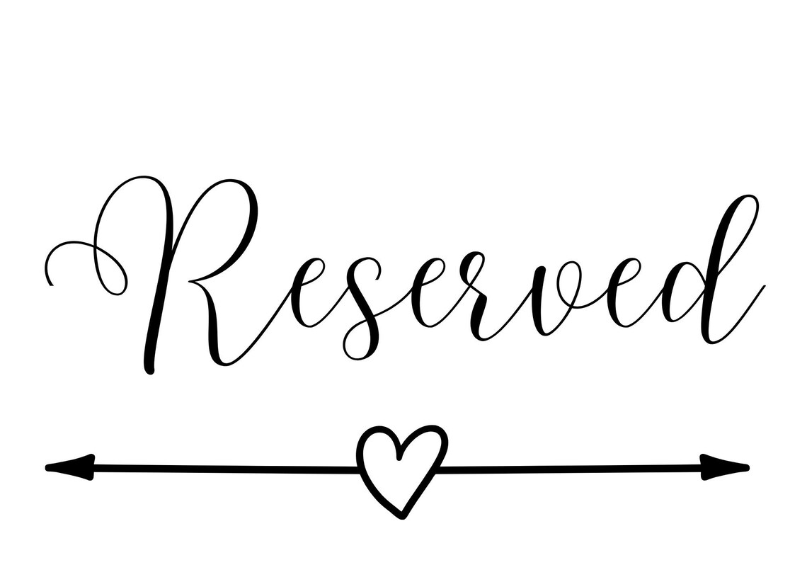 Digital Minimalist Reserved Sign - Etsy