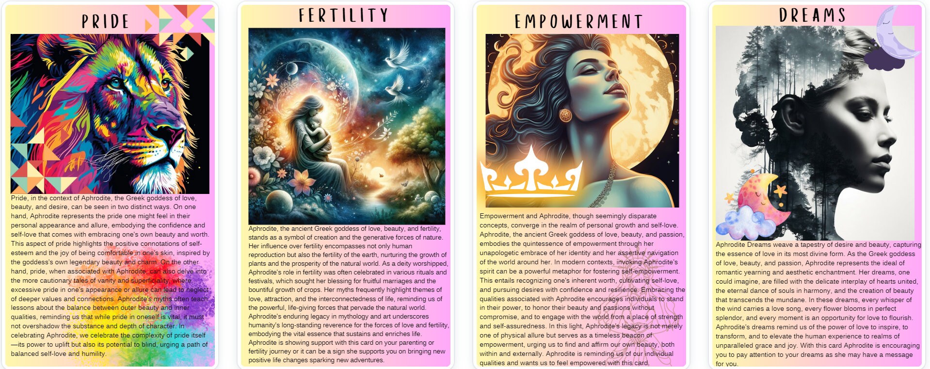 Aphrodite Oracle Deck - Etsy