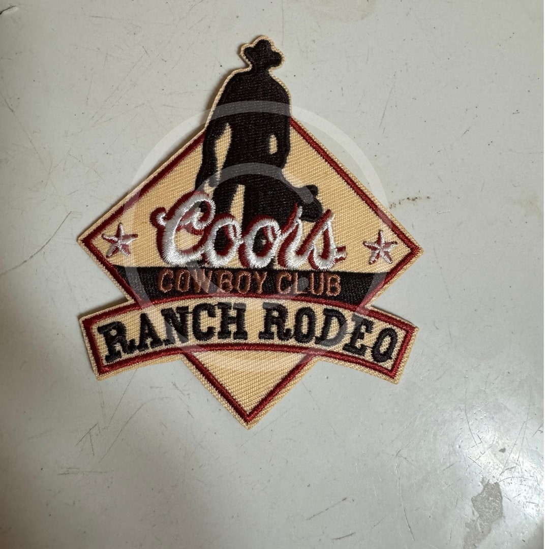 Coors Ranch Rodeo Cowboy Club, Custom, Embroidered , Patch, Iron on Patch, Trucker Hat, Western ...