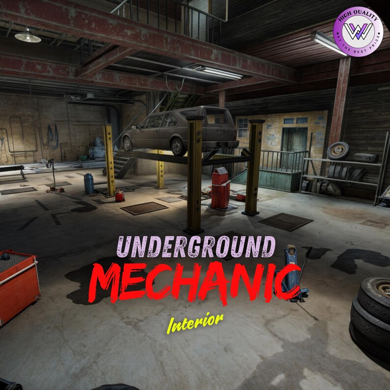 Mechanic : Underground LS Custom Interior L MLO Roleplay L Optimized ...