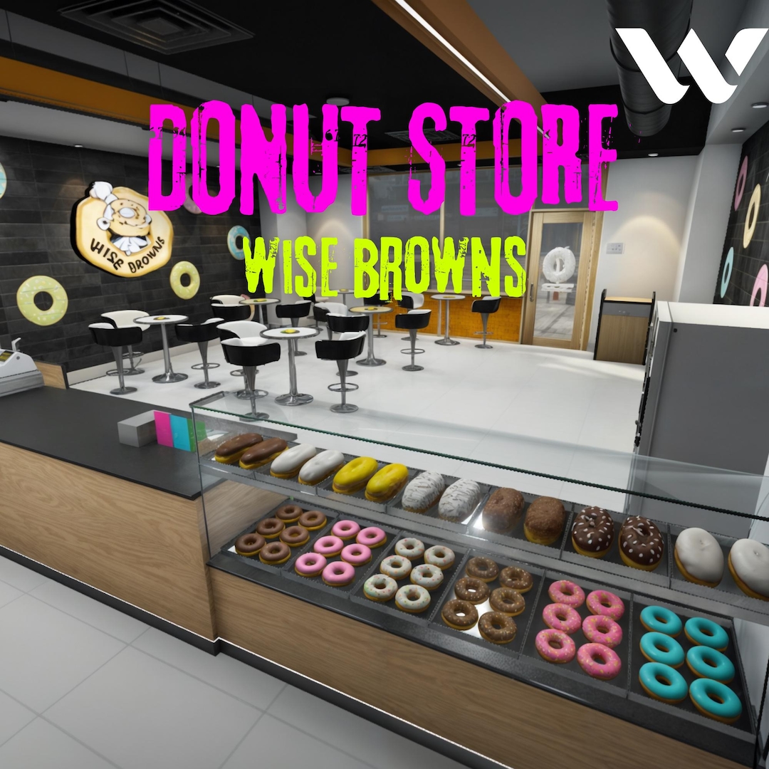 Donut-Shop: Wise Browns l FiveM l MLO l Business Store l Cafe Restaurant l Optimiert Mod Hohe ...