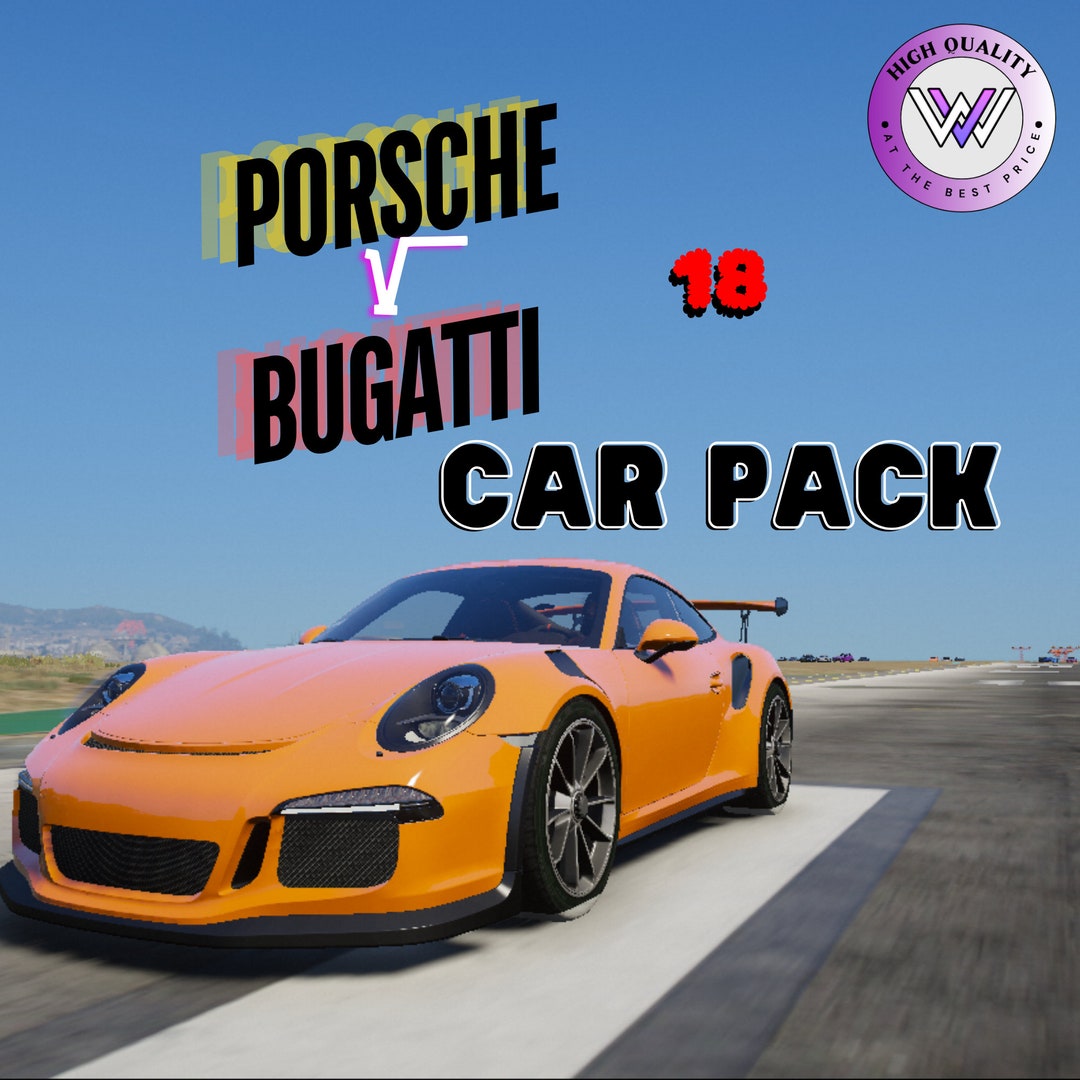 Porsche Bugatti Car Pack Debadged Unbranded Vehicle Pack Optimized L ...