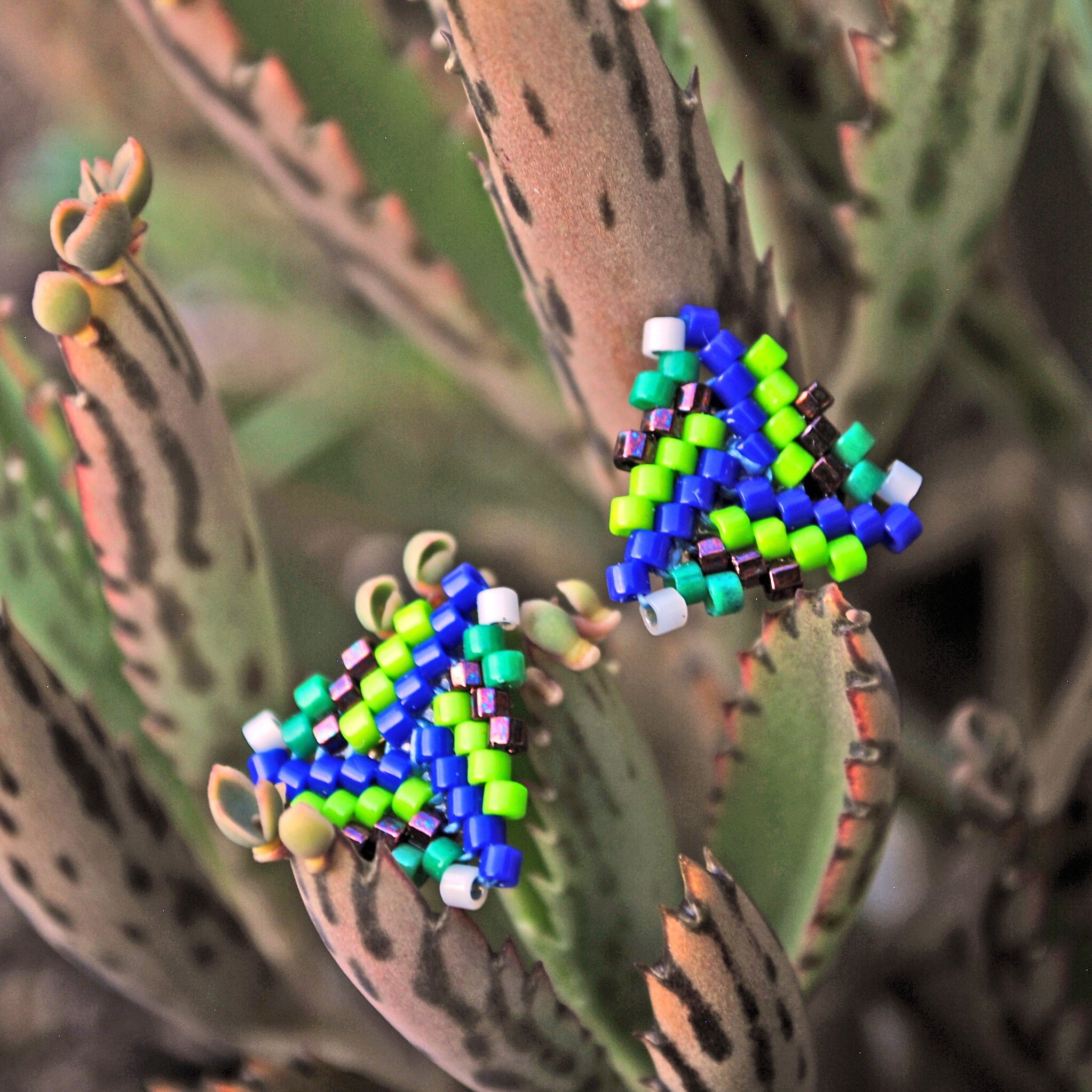 Made to Order: Pinwheel Triangle Ear Studs - Etsy