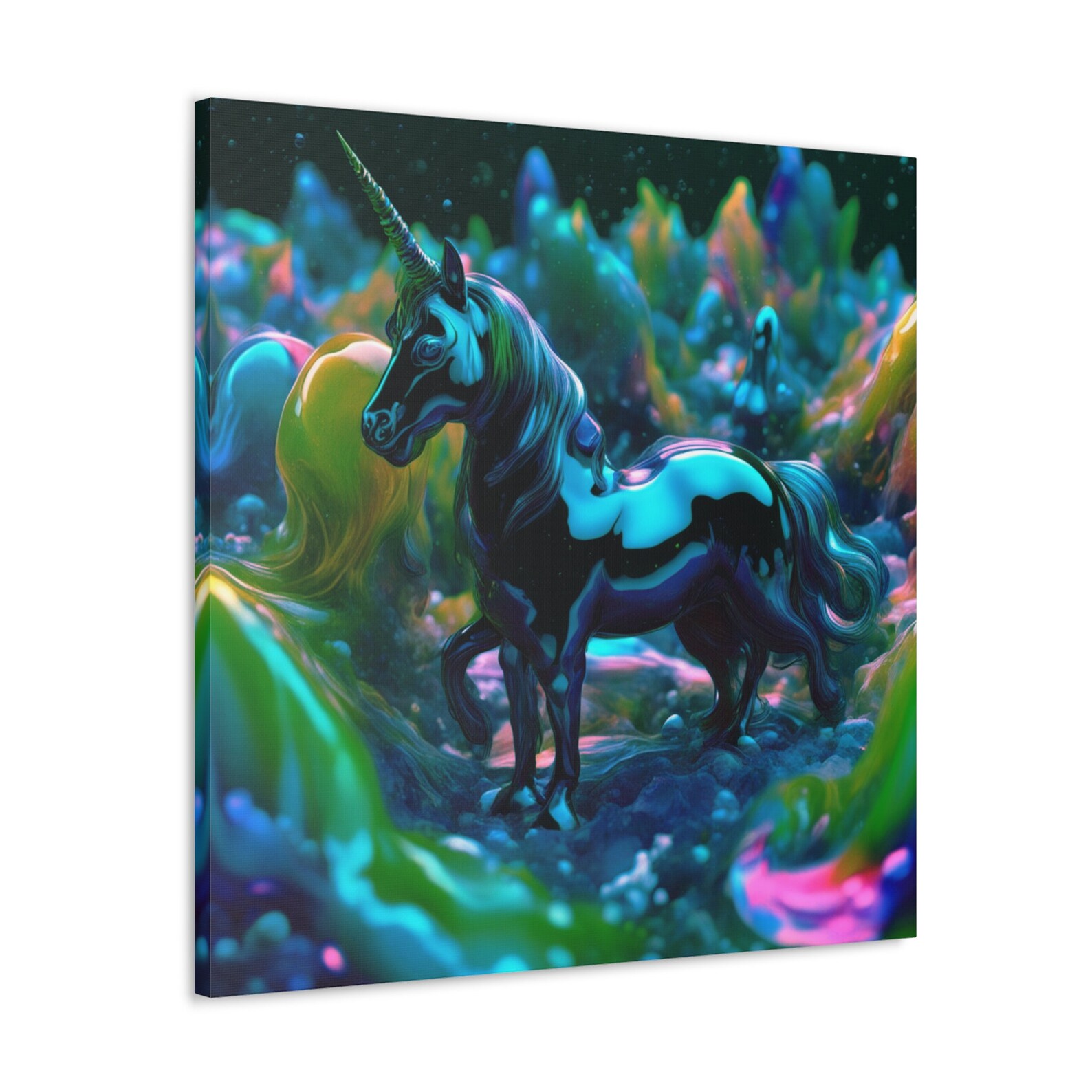 THE UNICORN an Original Abstract Artwork on Canvas by Shimmeringblush ...