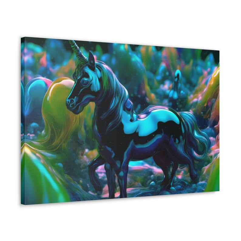 THE UNICORN an Original Abstract Artwork on Canvas by Shimmeringblush ...