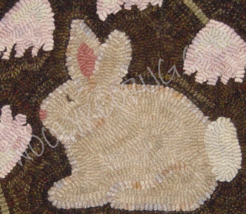 Clover Bunny Chair or Table Mat Rug Hooking Linen Pattern - Etsy