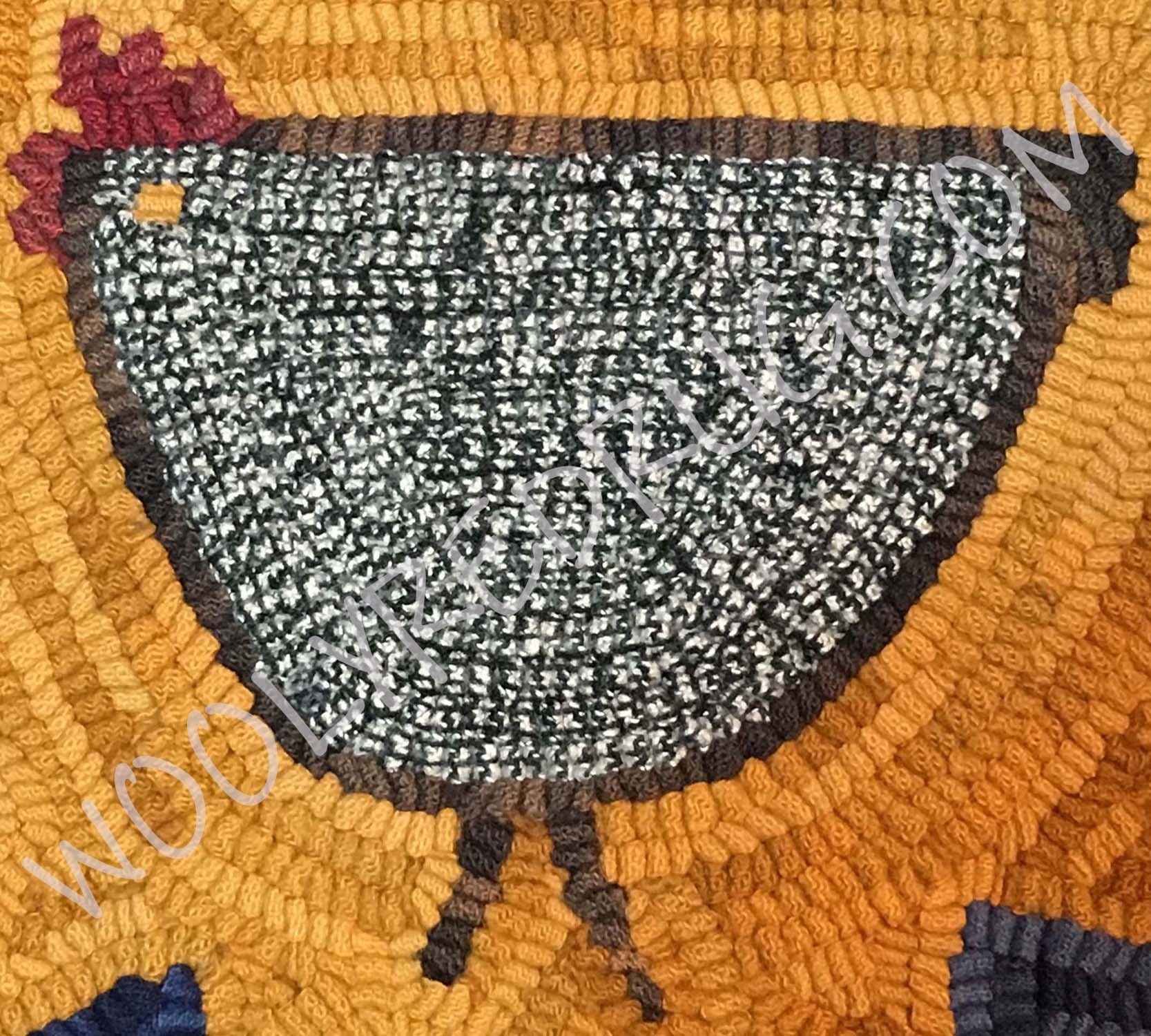 Cluck Chicken Chair or Table Mat Rug Hooking Linen Pattern - Etsy