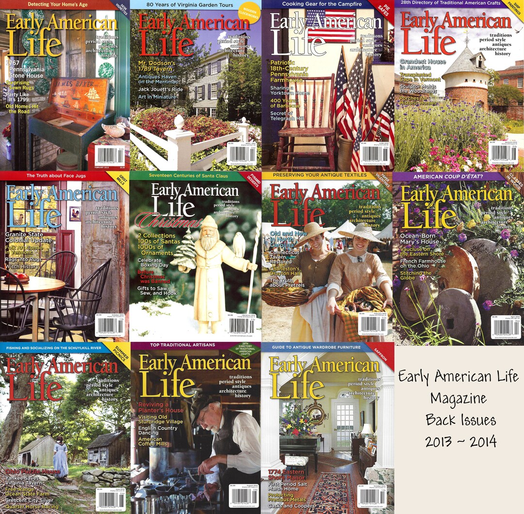 Early American Life Magazine Back Issues 2013 2014 - Etsy