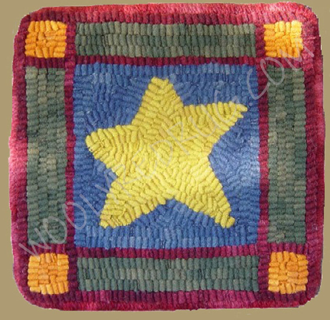 Rug Hooking LINEN PATTERN 7 X 7 Mini Mats - Etsy