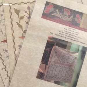 HERBS Pocket Cross Stitch Paper Pattern - Etsy