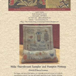 Hilda Thornbroom Sampler and Pinkeep Cross Stitch PDF Pattern - Etsy