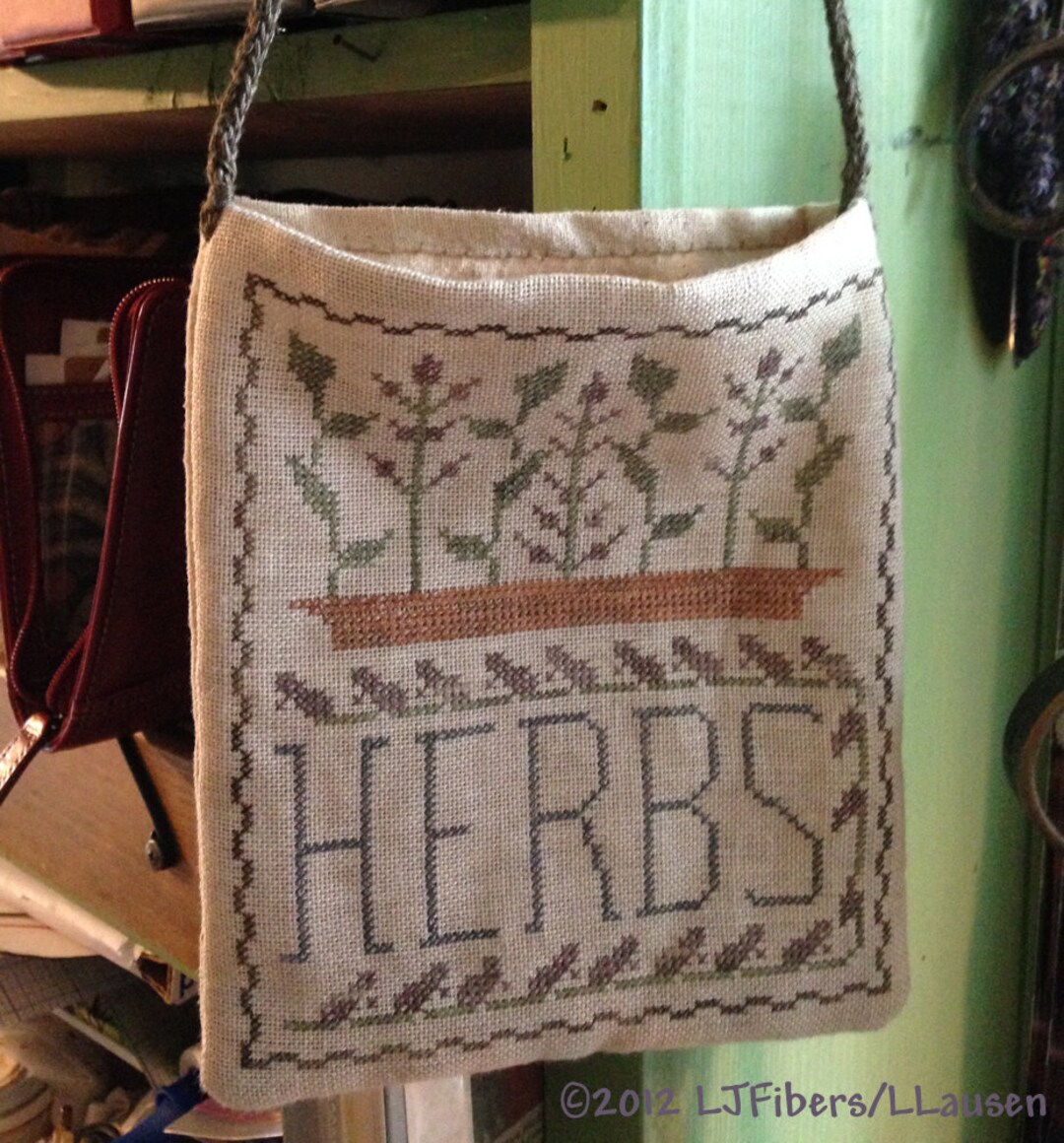HERBS Pocket Cross Stitch Paper Pattern - Etsy