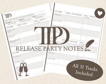 TTPD BINGO Game TS the Tortured Poets Department - Etsy