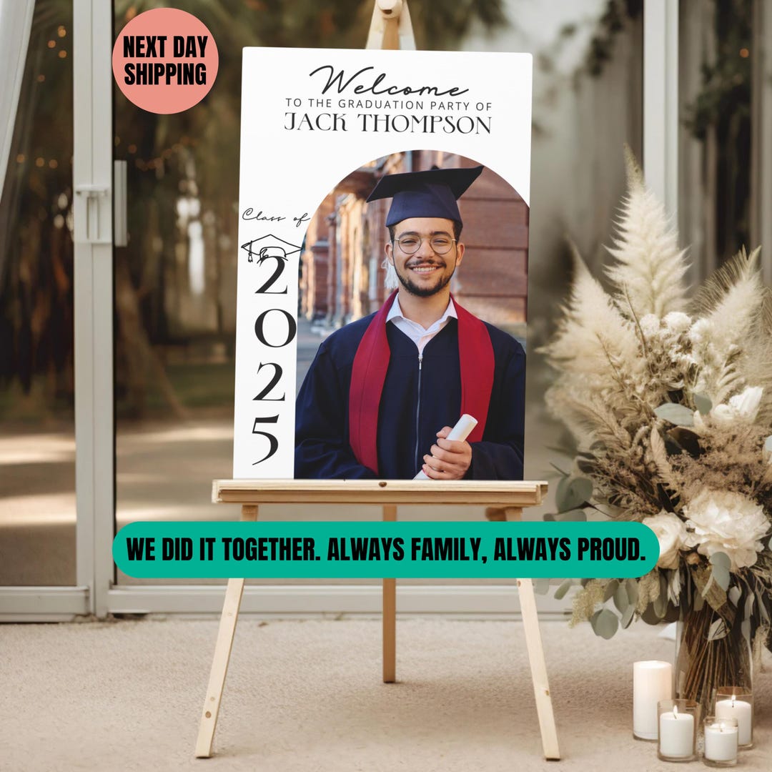 Graduation Photo Sign, Graduation Yard Signs, Graduation Decor, Welcome ...