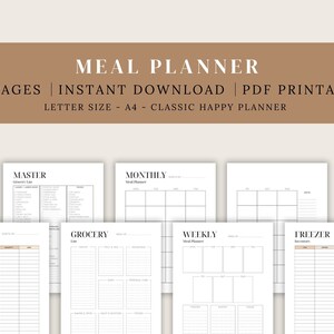 Meal Planner and Grocery List | Weekly Meal Plan | Digital Grocery List ...