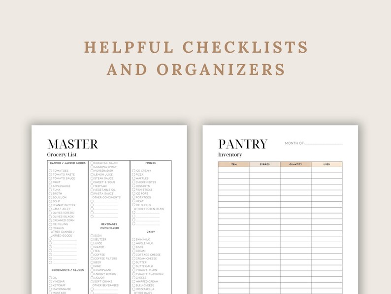 Meal Planner and Grocery List | Weekly Meal Plan | Digital Grocery List ...