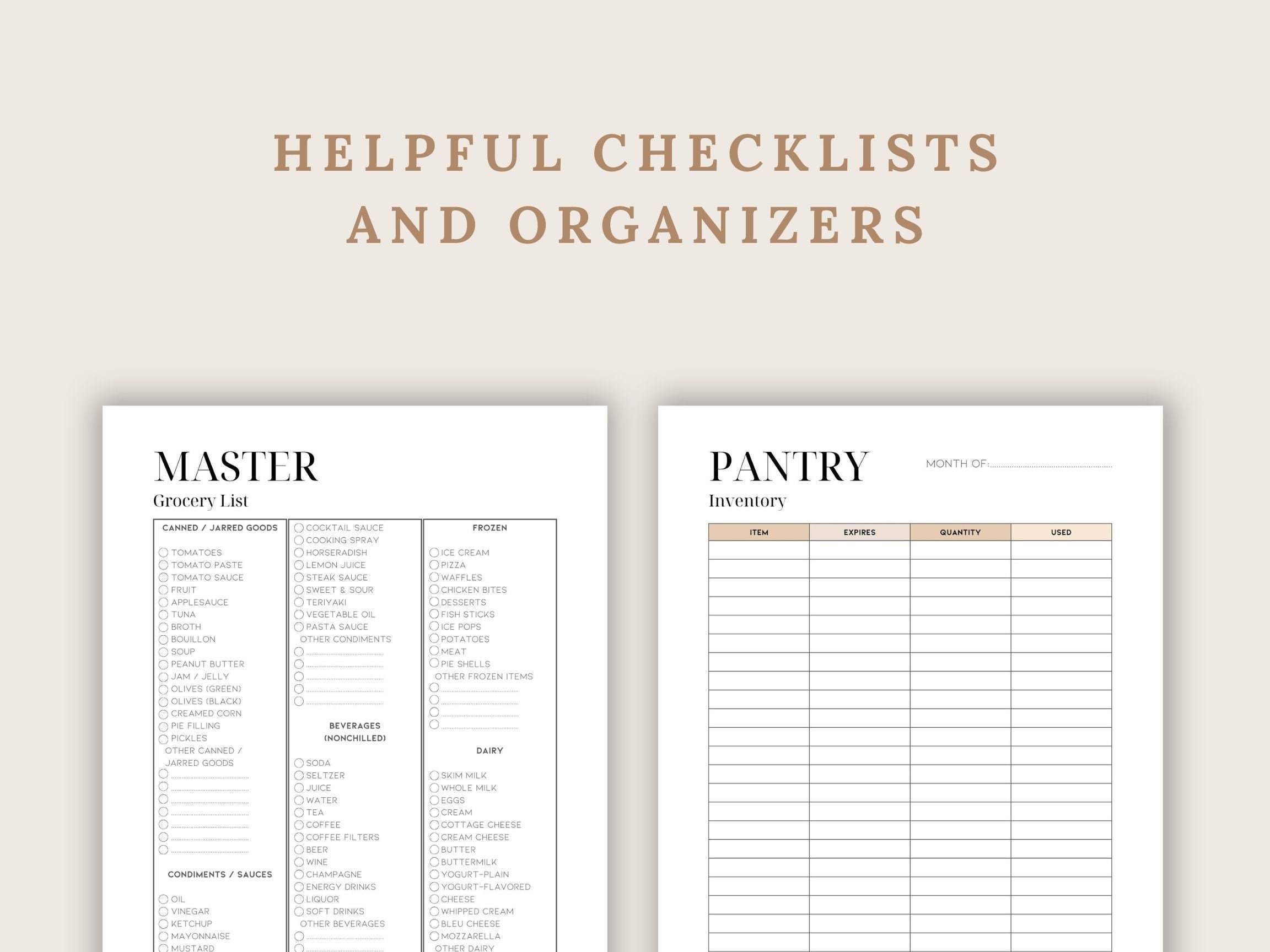 Meal Planner and Grocery List | Weekly Meal Plan | Digital Grocery List ...