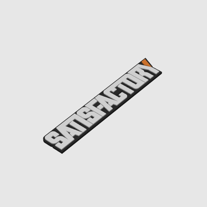 Satisfactory Logo | 3d-model for 3d-printing - Etsy