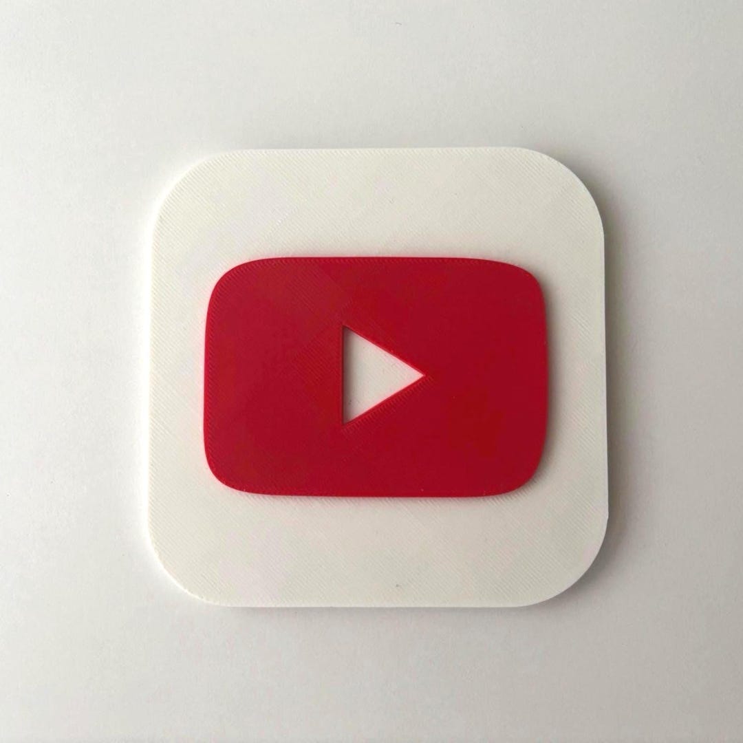 Youtube-app Button STL File | 3d-model for 3d-printing - Etsy