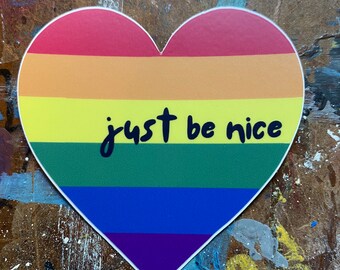Just Be Nice Bumper Sticker | Etsy