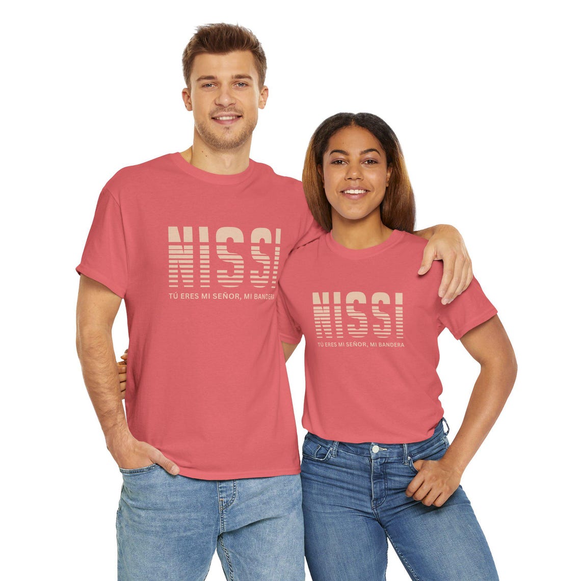 Nissi Christian T-shirt, Minimalist Religious Tee, Unisex Heavy Cotton ...
