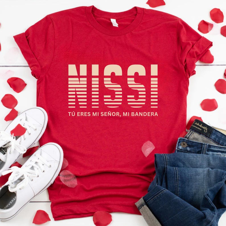Nissi Christian T-shirt, Minimalist Religious Tee, Unisex Heavy Cotton ...