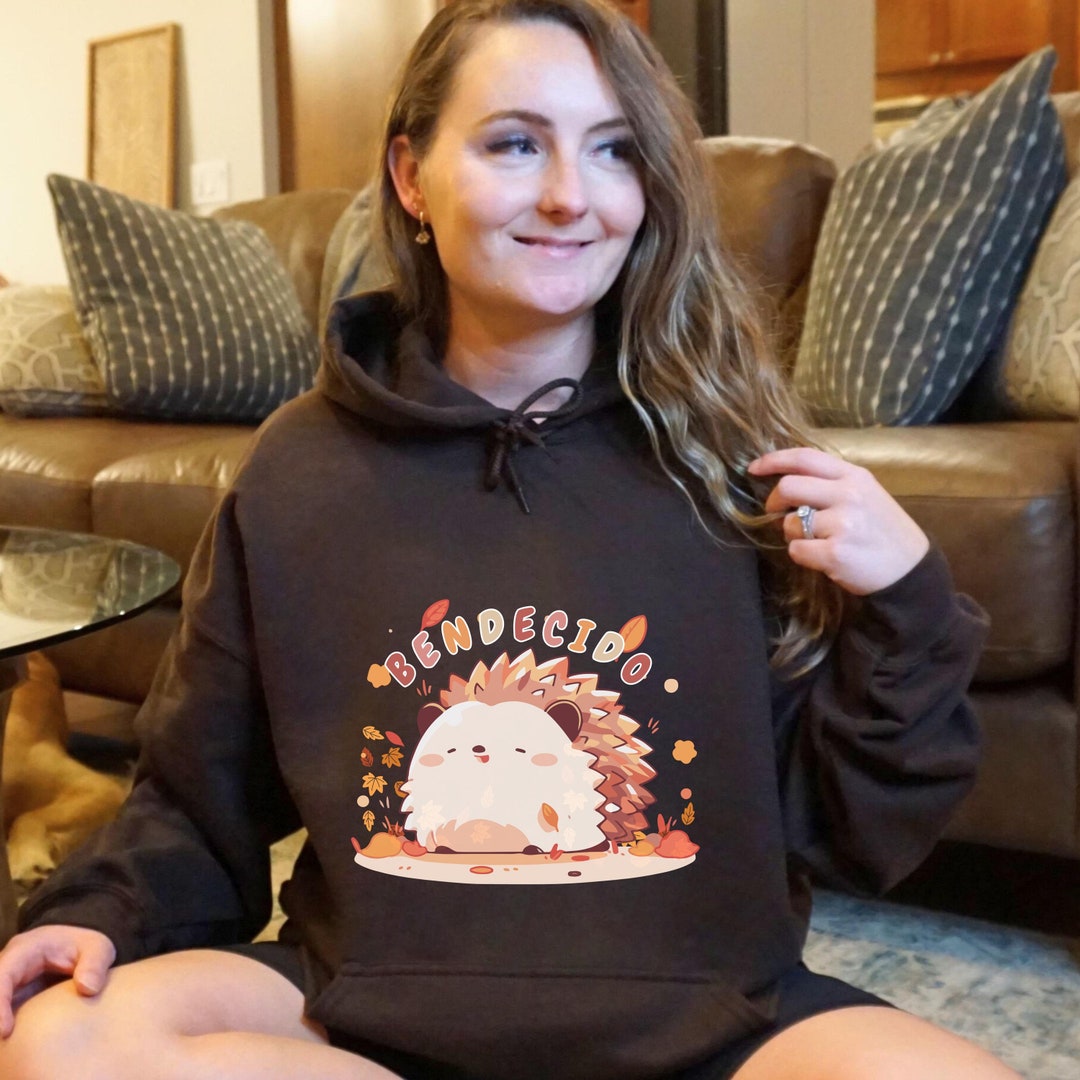 Cute and Blessed Hedgehog Sweatshirt in Spanish, Unisex Heavy Blend ...