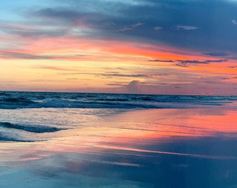 Golden Hour Sunset at Santa Rosa Beach, Florida Coastal Photography - Etsy