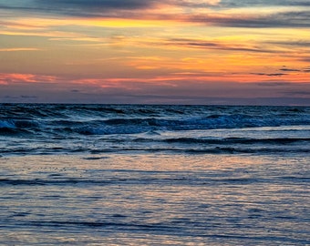 Golden Hour Sunset at Santa Rosa Beach, Florida Coastal Photography - Etsy