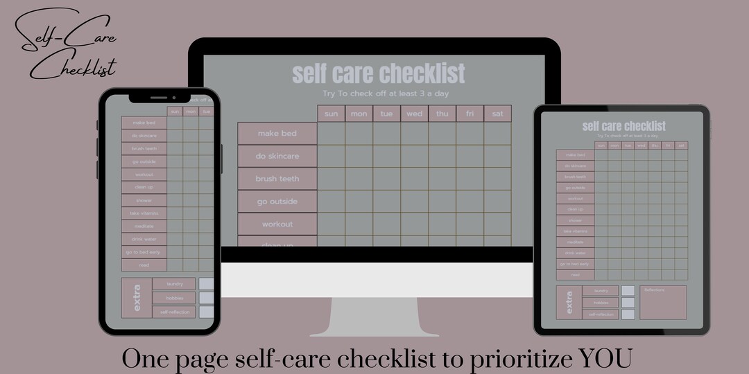 Self-care Checklist Want a Done-for-you Checklist to Improve Your Self ...
