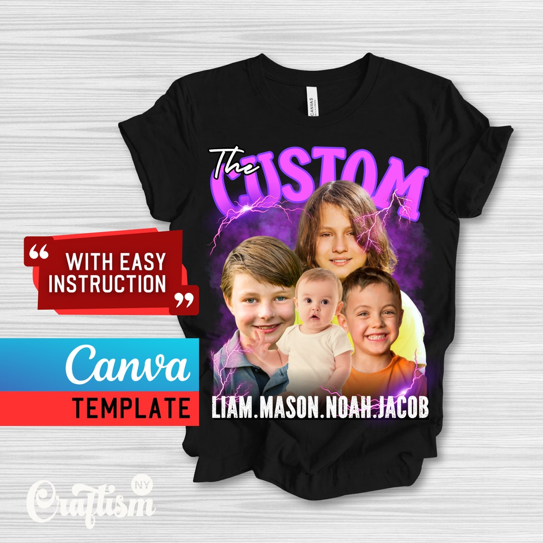 Custom Bootleg Rap Tee Canva Template Editable Your Own Bootleg ...