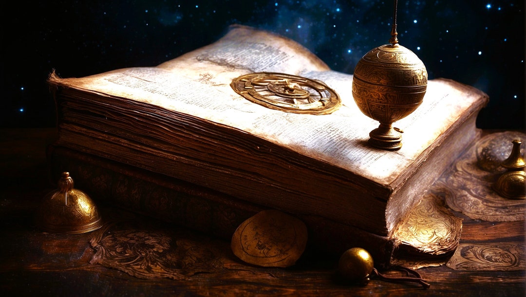 Ancient Time Travel Book, Compass and Map Image 1 - Etsy