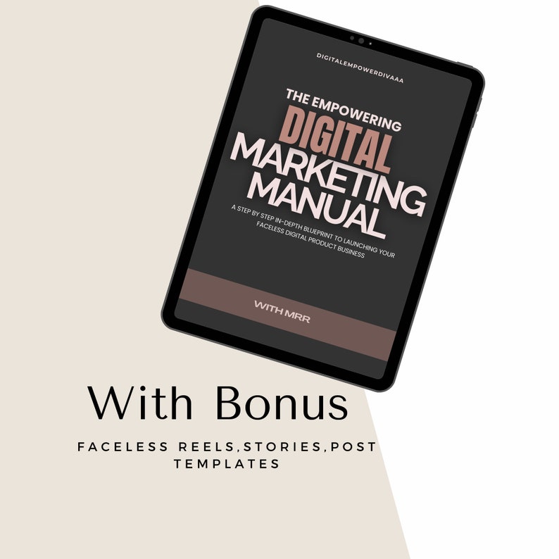 The Empowering Digital Marketing Manual | Digital Products | Digital ...